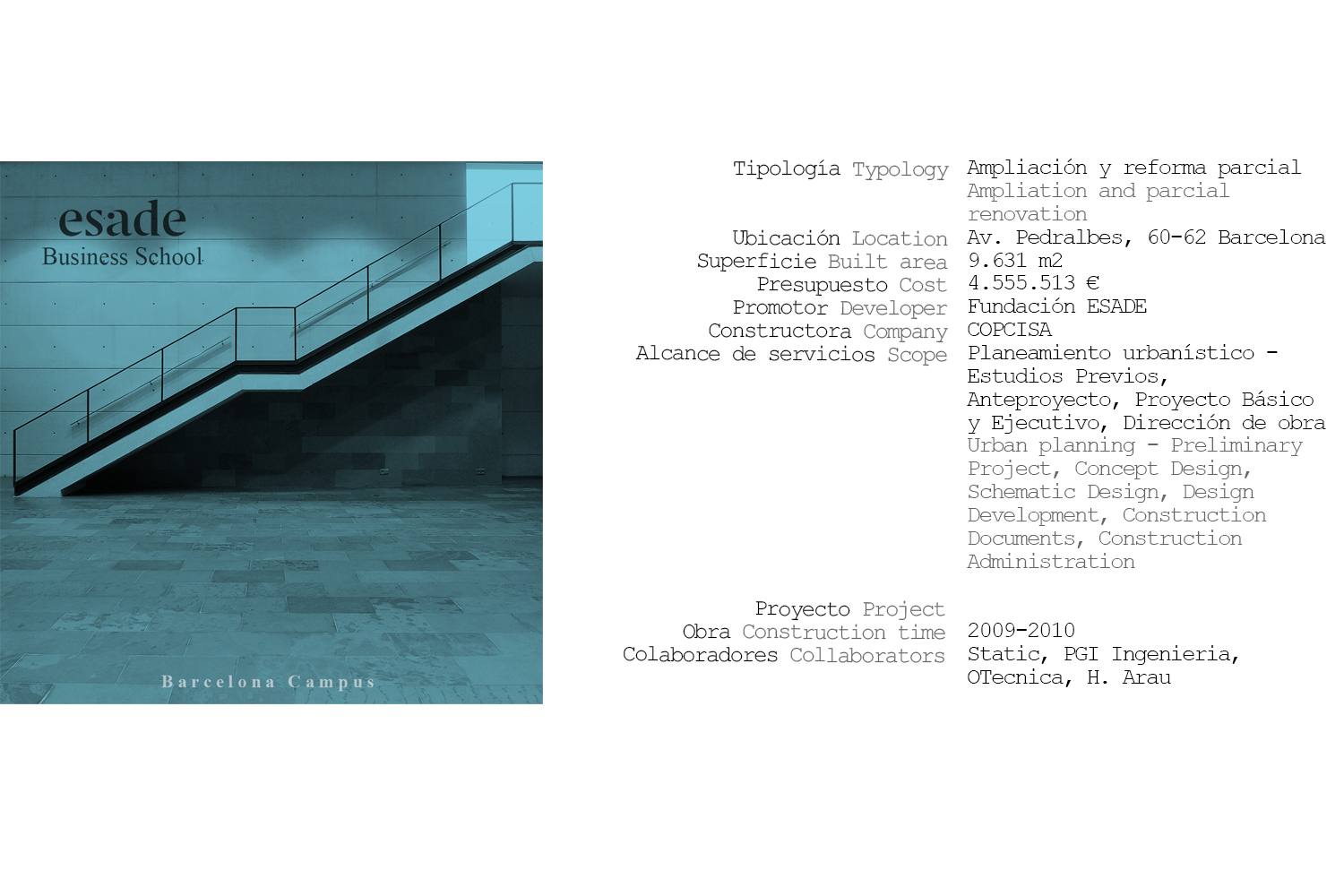 ESADE Campus Barcelona – Juan Trias de Bes TDB arquitectura